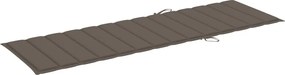 vidaXL Skládací zahradní lehátko s poduškou masivní akáciové dřevo [3064172] Barva: krémová