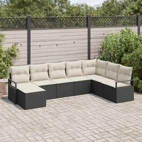 Set pohovek 8 ks Černá polyratan 3346497