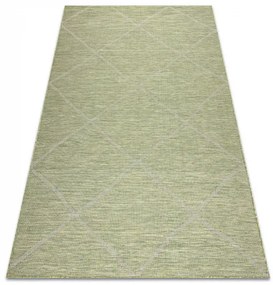 Kusový koberec Sisalový PATIO 3075 Romby zelený béžový Rozměr: 175x270 cm
