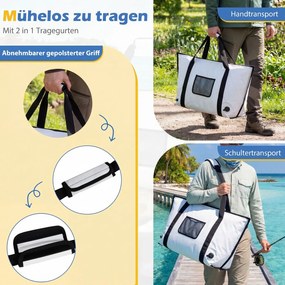 Costway Izolovaná chladicí taška na ryby pro ulovené ryby Kill – 98 × 46 × 50 cm