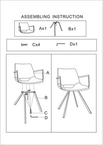 Křeslo s kovovým podnožím a područkami Mauro Ferretti Texas