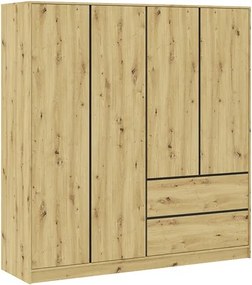 Šatní skříň Bamio 195, dub artisan