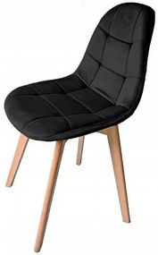 Sametová židle Montreal černá