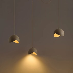 Designová závěsná lampa béžová s opálovým sklem 3-světlo - Tulip