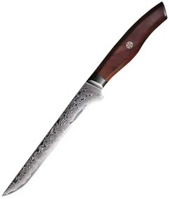 KnifeBoss damaškový nůž Boning 8" (205 mm) Rose wood VG-10