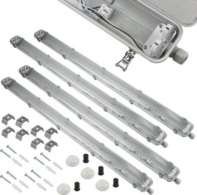 4x hermetické svítidlo Philips LED 2x158cm trubicové svítidlo do garáže a dílny