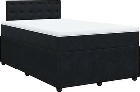 Box spring postel s matrací černá 120 x 190 cm samet 3287700