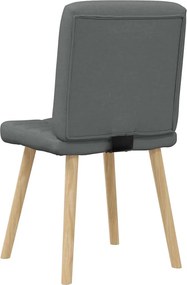 Otočné jídelní židle 6 ks tmavě šedé textil 3315462