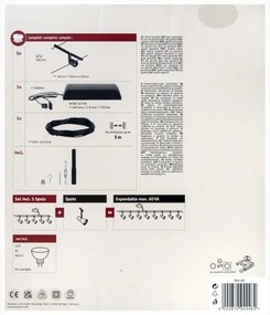 Paulmann 94446 - SADA 5xGU5,3/10W Bodové svítidlo SALT 230V černá