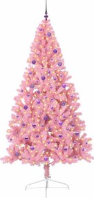 Umělý osvětlený vánoční stromeček Růžová 240 cm PVC 3397108