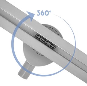 Odtokový žlab Rea FILO 70 cm, broušený nikl