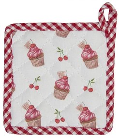 Bavlněná podložka pod nádobí pro děti Cherry Cupcake – 16x16 cm