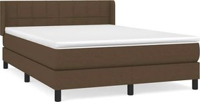 Box spring postel s matrací tmavě hnědá 140x200 cm textil 3129716