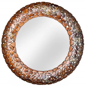 Stone Mosaic zrcadlo 82 cm měděné