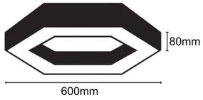 LED Stropní svítidlo LED/28W/230V 4000K pr. 60 cm