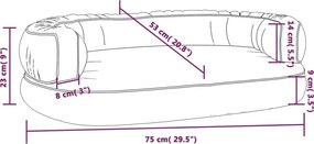 vidaXL Ergonomický molitanový pelíšek pro psy 75x53 cm umělá kůže [171314] Barva: Tmavě moddrá