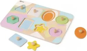 TEDDIES Vkládačka Geometrické tvary / Dřevěná vkládačka / 8 dílů / 30