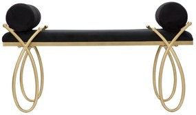 Designová lavice Nancilea 112,5 cm černá