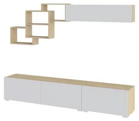 Moderní TV stěna Houseland Free du safírový/bílá