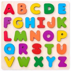 WOODY DŘEVO Puzzle vkládací písmena na desce *DŘEVĚNÉ HRAČKY* 90634