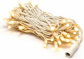 Easy Fix LED světelný řetěz, kontura, 5 m, venkovní, teple bílá s FLASH, 60 diod, bílý kabel, IP67