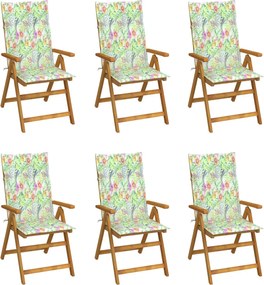 vidaXL Skládací zahradní židle s poduškami 6 ks masivní akácie [3064124] Barva: taupe