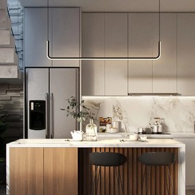 Závěsný LED lustr APP980-CP černý/neutrální bílá