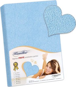 Bellatex Prostěradlo froté Modrá 100x200 cm