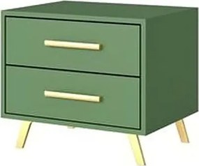 Casarredo - Komfort nábytek Noční stolek BASILIO/BALI 2S zelená