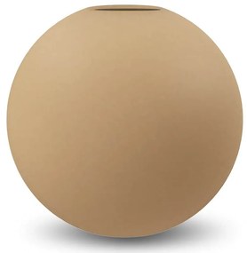 COOEE Design Kulatá váza Ball Peanut 10 cm, béžová barva, keramika