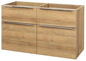Mereo Mereo, Mailo, koupelnová skříňka 121 cm, bílá, dub, antracit, CN523S
