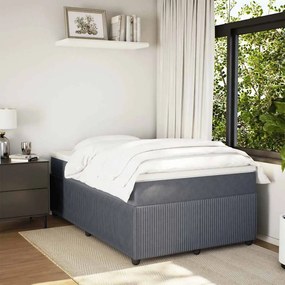 Box spring postel s matrací tmavě šedá 120 x 200 cm samet 3285633