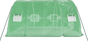 Skleník s ocelovým rámem zelený 20 m² 5 x 4 x 2,3 m 3188083