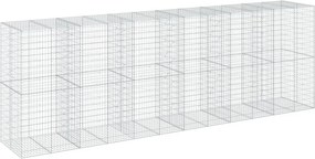 Gabionový koš s víkem 600 x 100 x 200 cm pozinkované železo 3295235