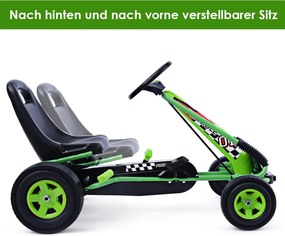 Costway Pedal Gokart Pedal-Powered Car Dětské auto s pedálem zelená +, zelený