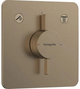 Hansgrohe DuoTurn Q Podomítková baterie dvoucestná, kartáčovaný bronz 75414140