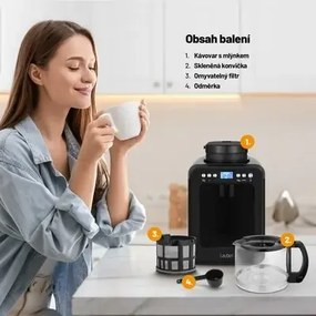 Lauben GrindDrip Coffee Maker 600BB černá / Překapávač na kávu / 600 W