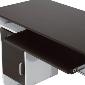 HOMCOM Moderní počítačový stůl 100Š x 52H x 75V cm Černý ořech a bílá