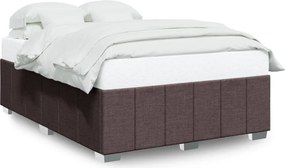 Rám postele bez matrace tmavě hnědý 140 x 200 cm textil 3284842