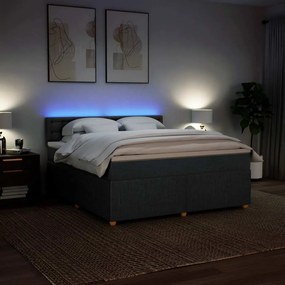 Box spring postel s matrací tmavě šedá 180x200 cm textil 3289850