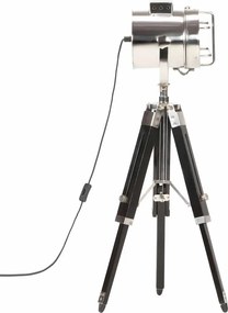 Stojací lampa na stativu černá masivní mangovníkové dřevo 69 cm 286108
