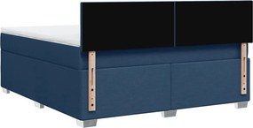 Box spring postel s matrací modrá 180x200 cm textil 3285966