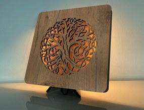 Li-Go "Strom života" lampa 31x31 cm provedení povrchu: ořech