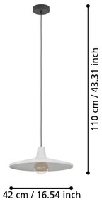 Eglo 900833 - Lustr na lanku MINIERE 1xE27/40W/230V