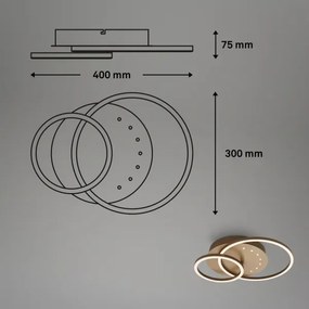Brilo - LED Stmívatelné stropní svítidlo LED/26W/230V 3000K hnědá