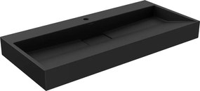 Mexen Ava, umyvadlo na desku z konglomerátu 1/O 100 x 46 cm, černá matná, 23011071
