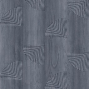 Tmavě modrá geometrická vliesová omyvatelná tapeta na zeď 231601 | Lepidlo zdarma