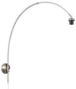 Moderní nástěnná lampa ocel bez stínidla - Boog