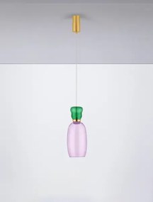Designový lustr Pluma fialová