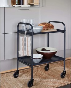 Ocelový servírovací stolek na kolečkách 37,5x52 cm Maki – OYOY Living Design